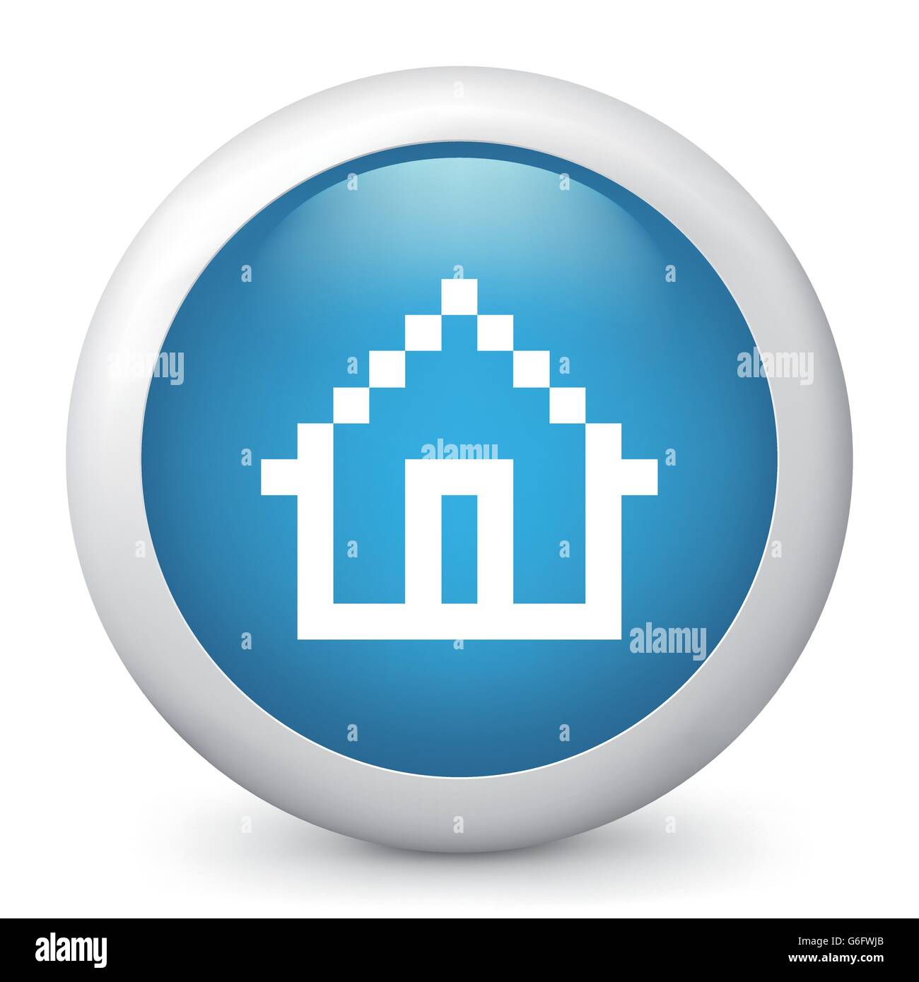Vector illustration of blue glossy icon Stock Vector Image & Art - Alamy