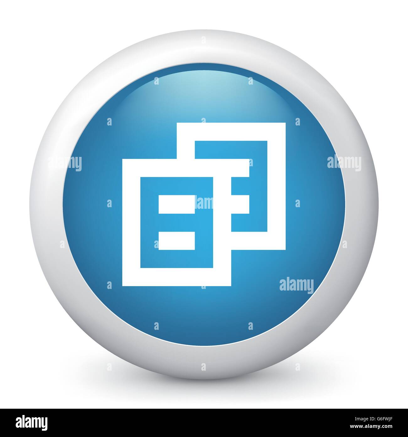 Vector illustration of blue glossy icon Stock Vector Image & Art - Alamy