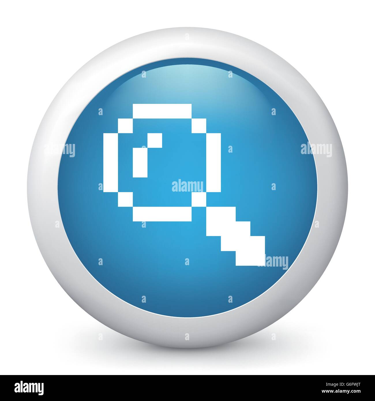 Vector illustration of blue glossy icon Stock Vector Image & Art - Alamy