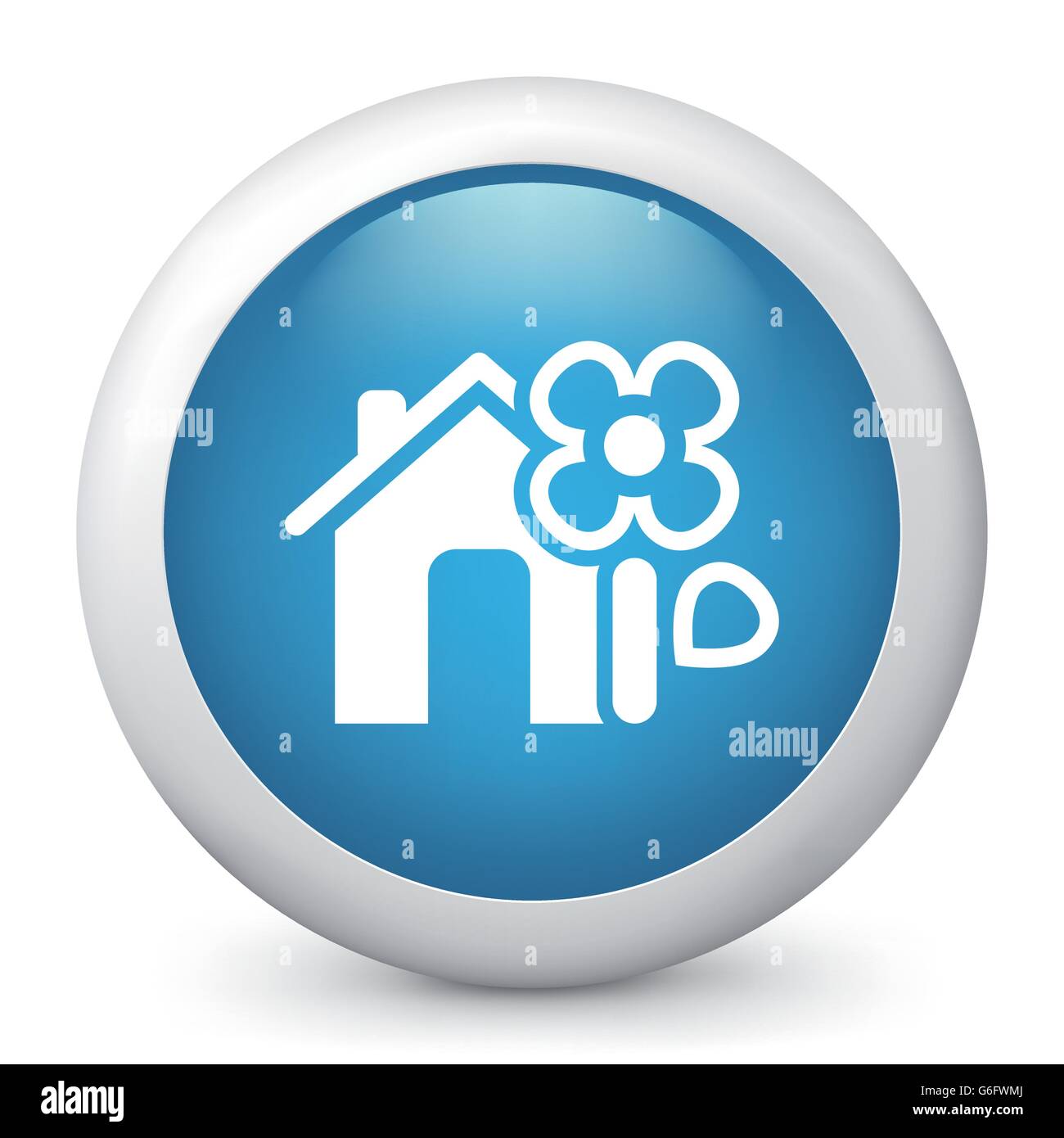 Vector illustration of blue glossy icon Stock Vector Image & Art - Alamy