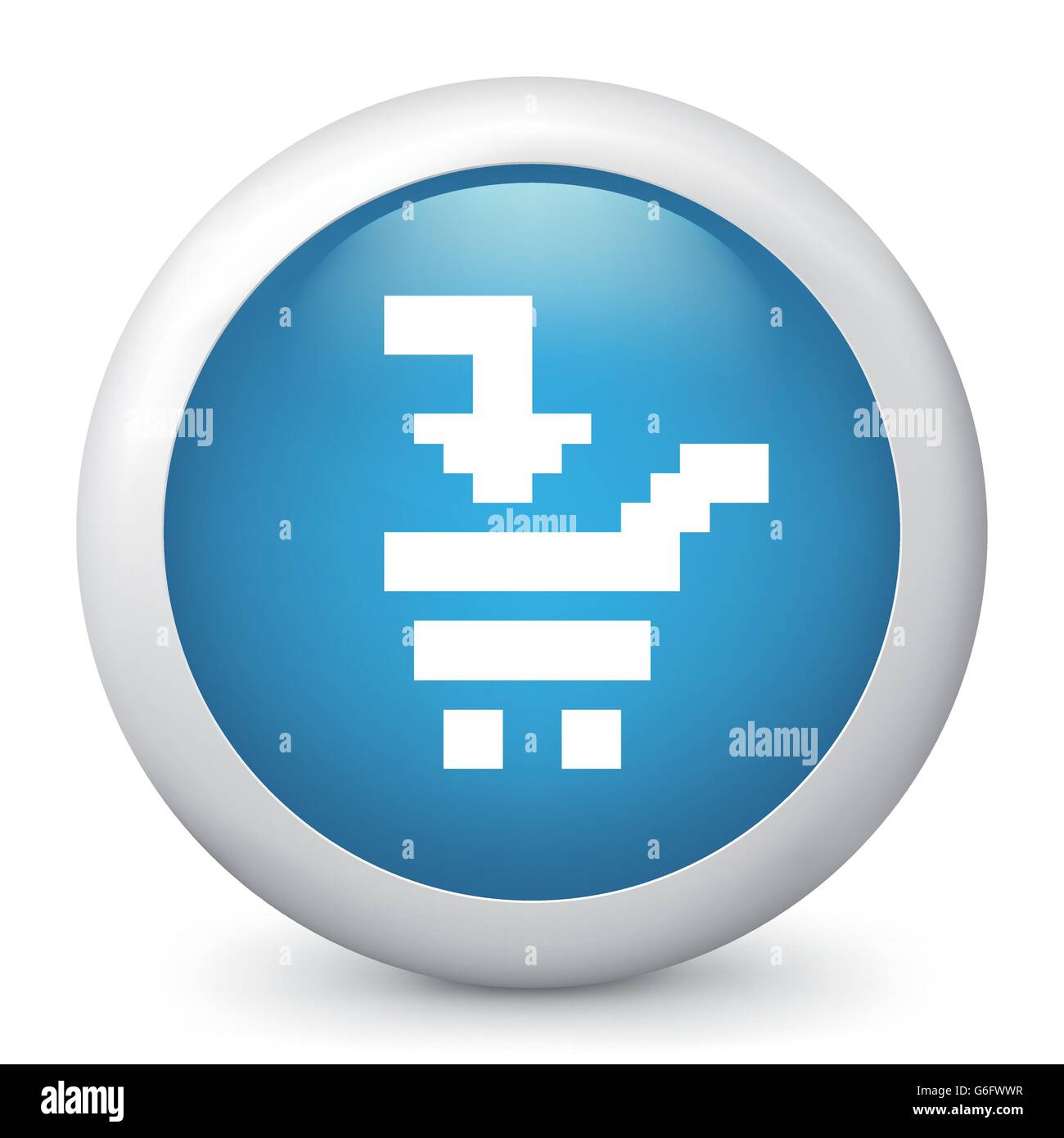 Vector illustration of blue glossy icon Stock Vector Image & Art - Alamy