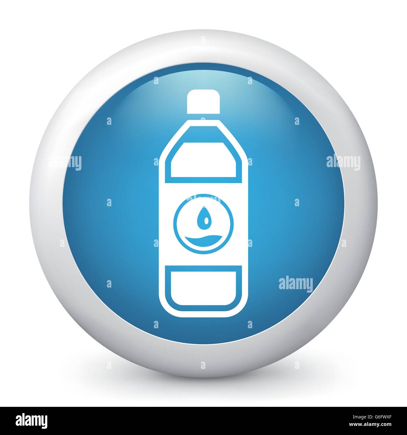 Vector illustration of blue glossy icon Stock Vector Image & Art - Alamy