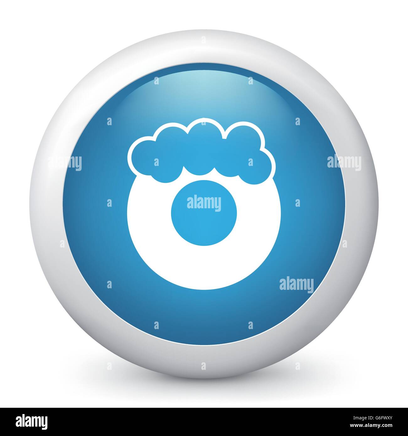 Vector illustration of blue glossy icon Stock Vector Image & Art - Alamy