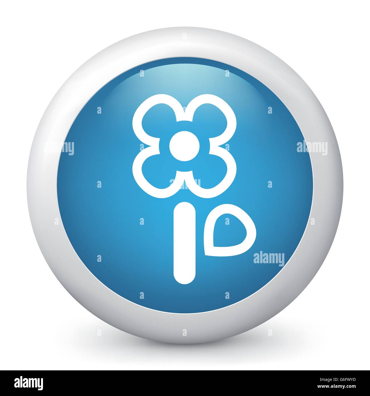 Vector illustration of blue glossy icon Stock Vector Image & Art - Alamy