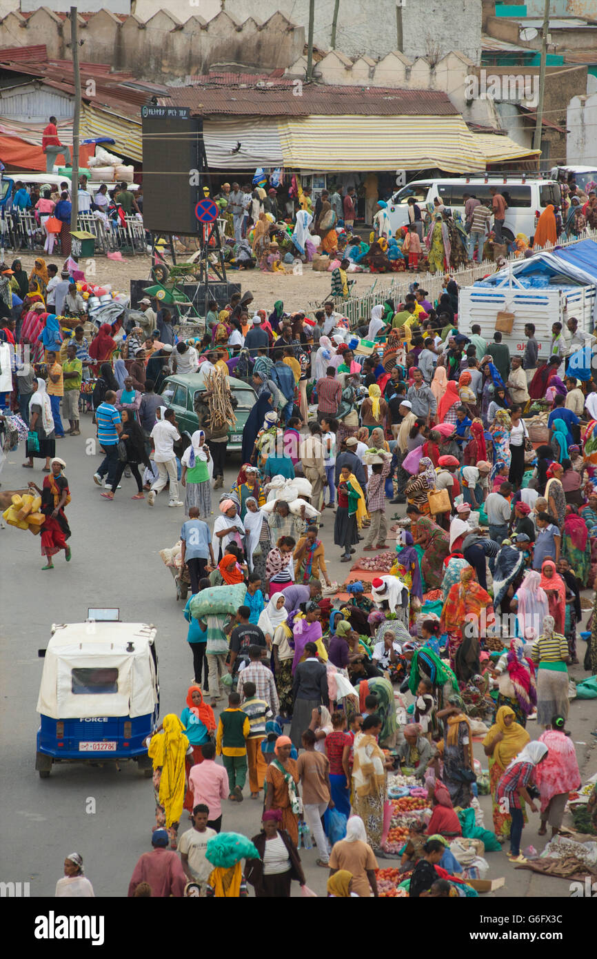 Crowded African Market
