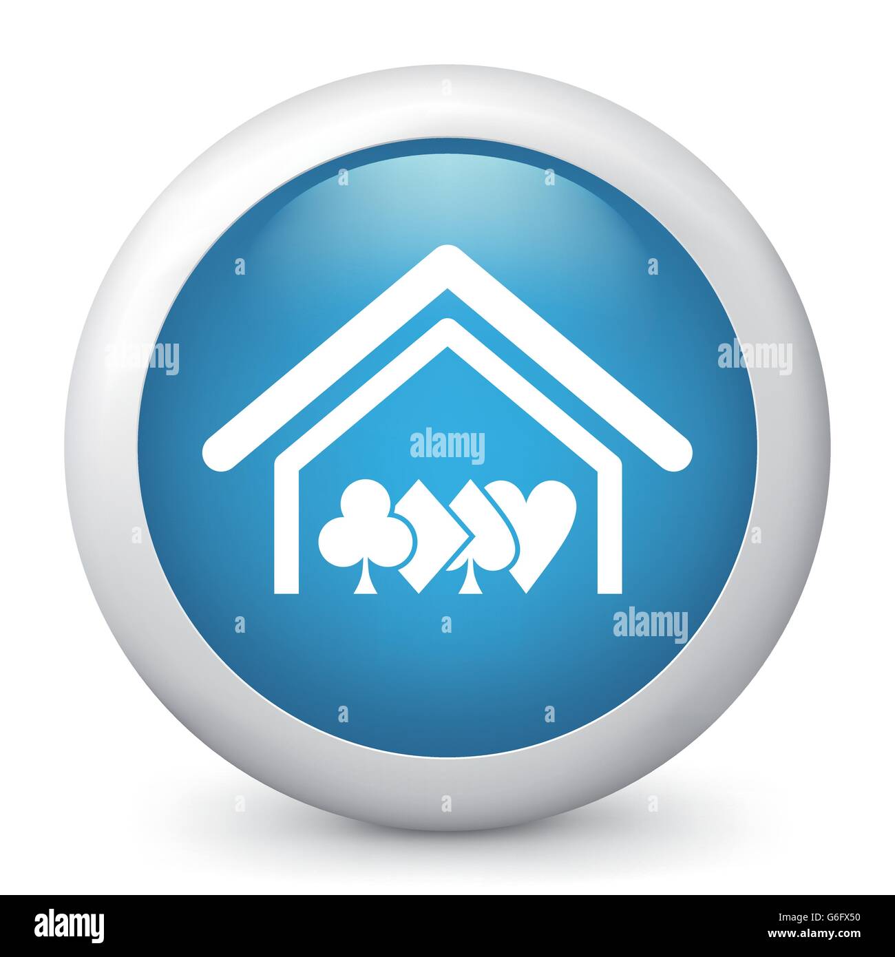 Vector illustration of blue glossy icon Stock Vector Image & Art - Alamy
