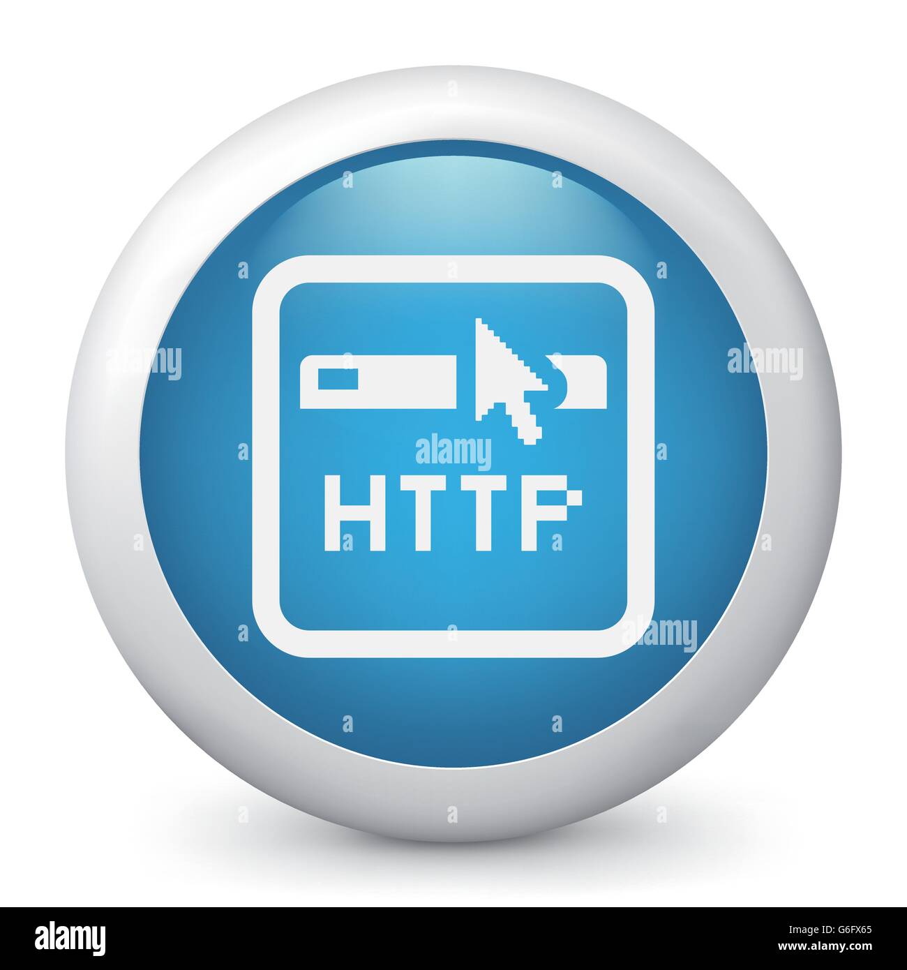 Vector illustration of blue glossy icon Stock Vector Image & Art - Alamy
