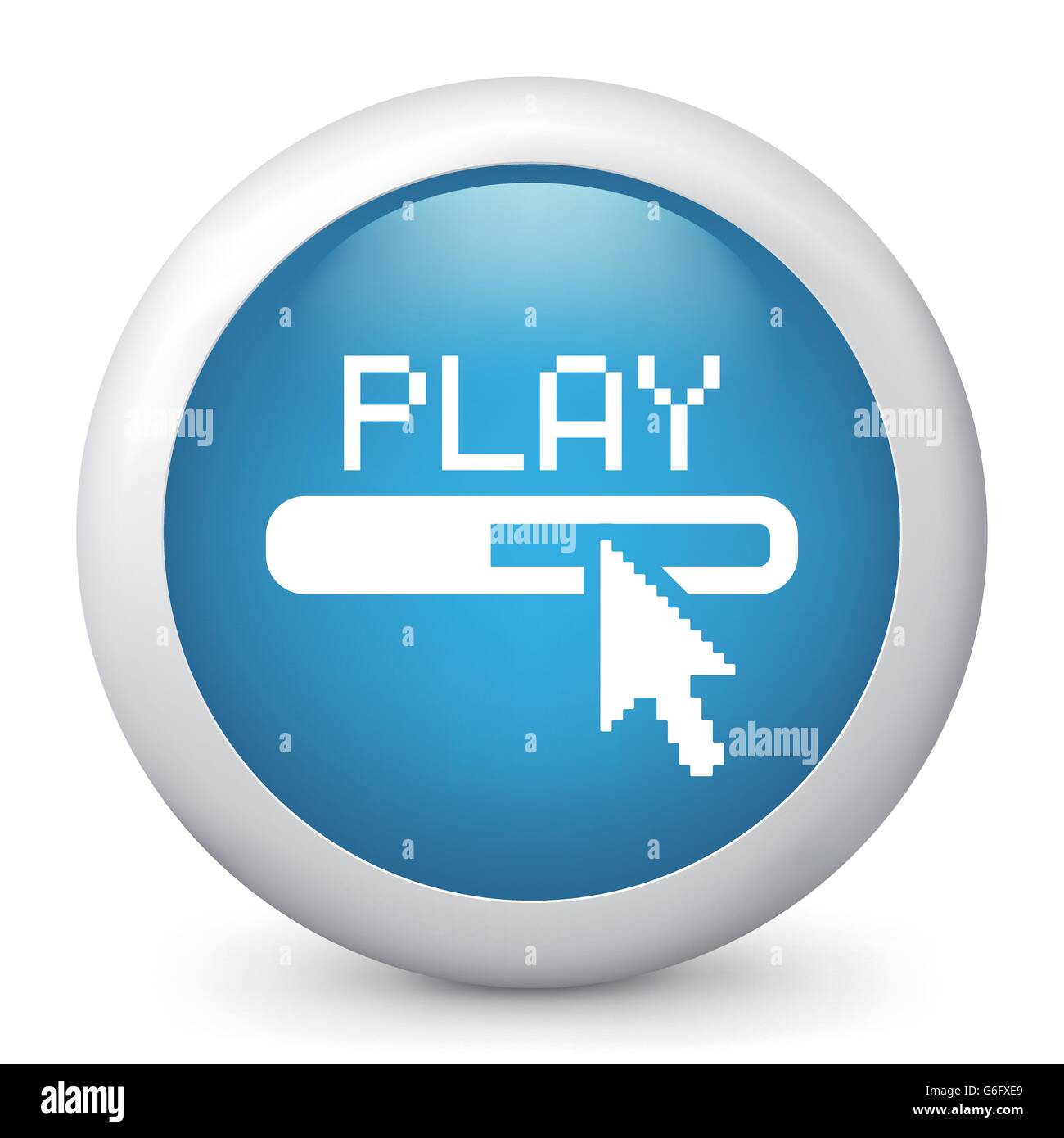 Vector illustration of blue glossy icon Stock Vector Image & Art - Alamy