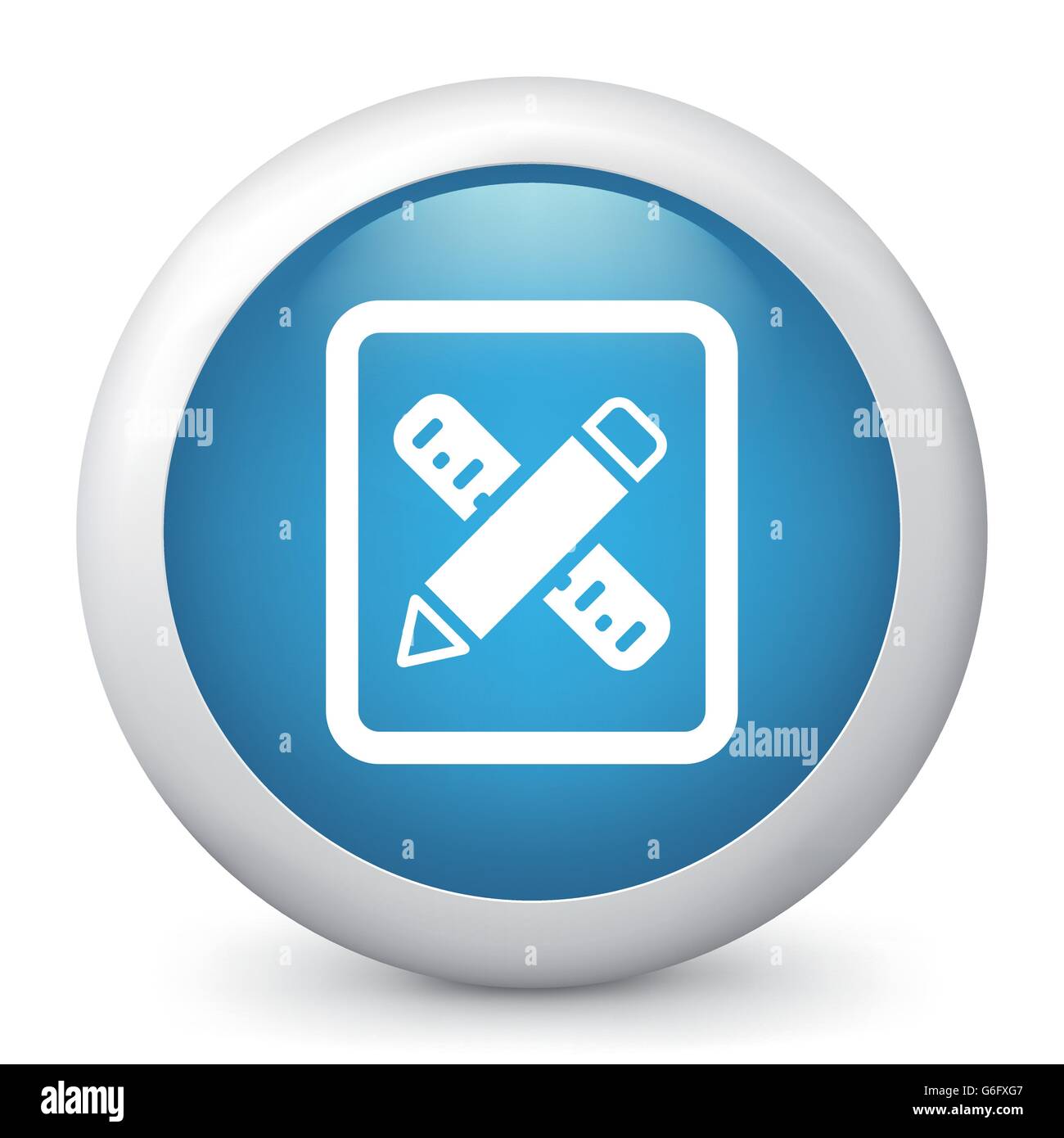 Vector illustration of blue glossy icon Stock Vector Image & Art - Alamy