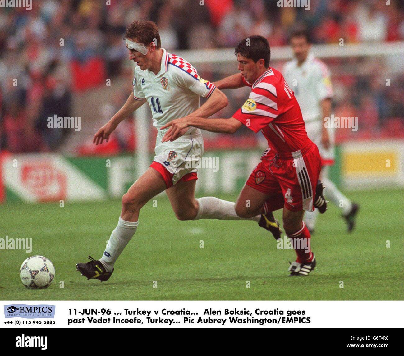 Soccer - Euro 96 - Group D - Croatia v Turkey - City Ground, Nottingham ...