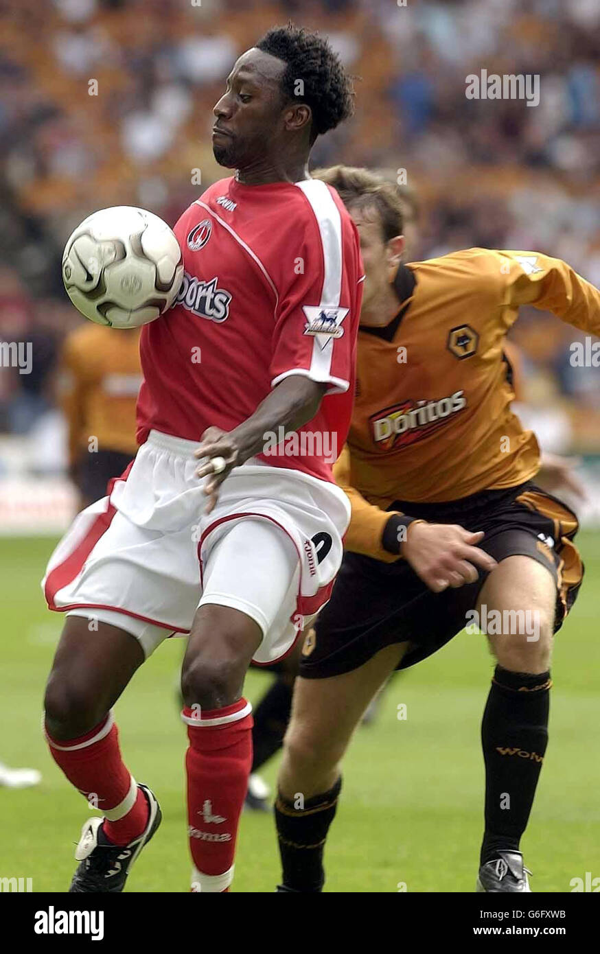 Jason Euell in action for Charlton against Wolves during their FA ...