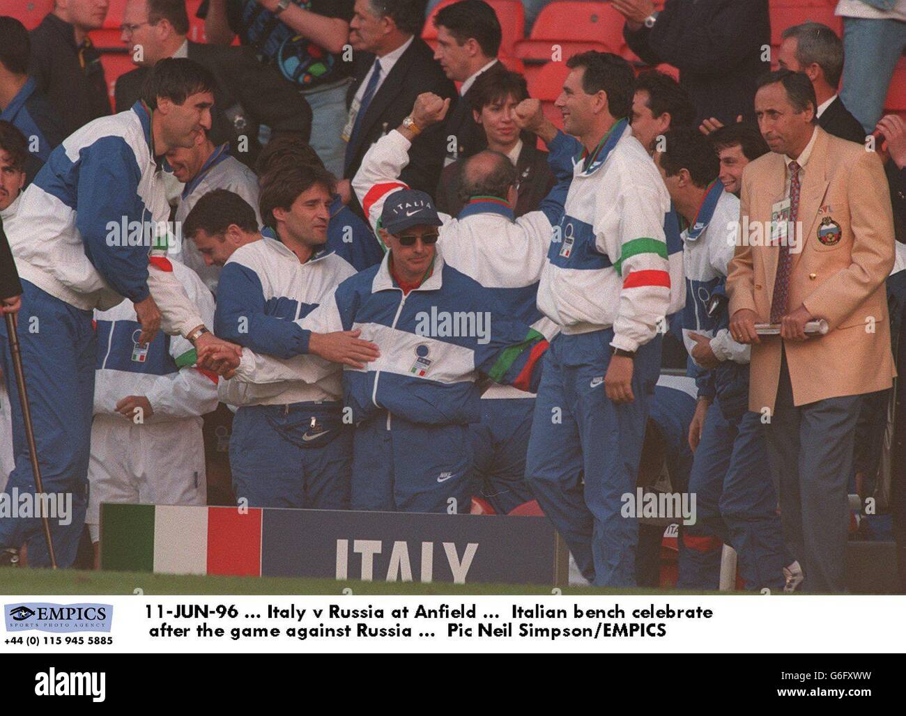 Soccer european championships italy v russia at anfield hi-res stock ...
