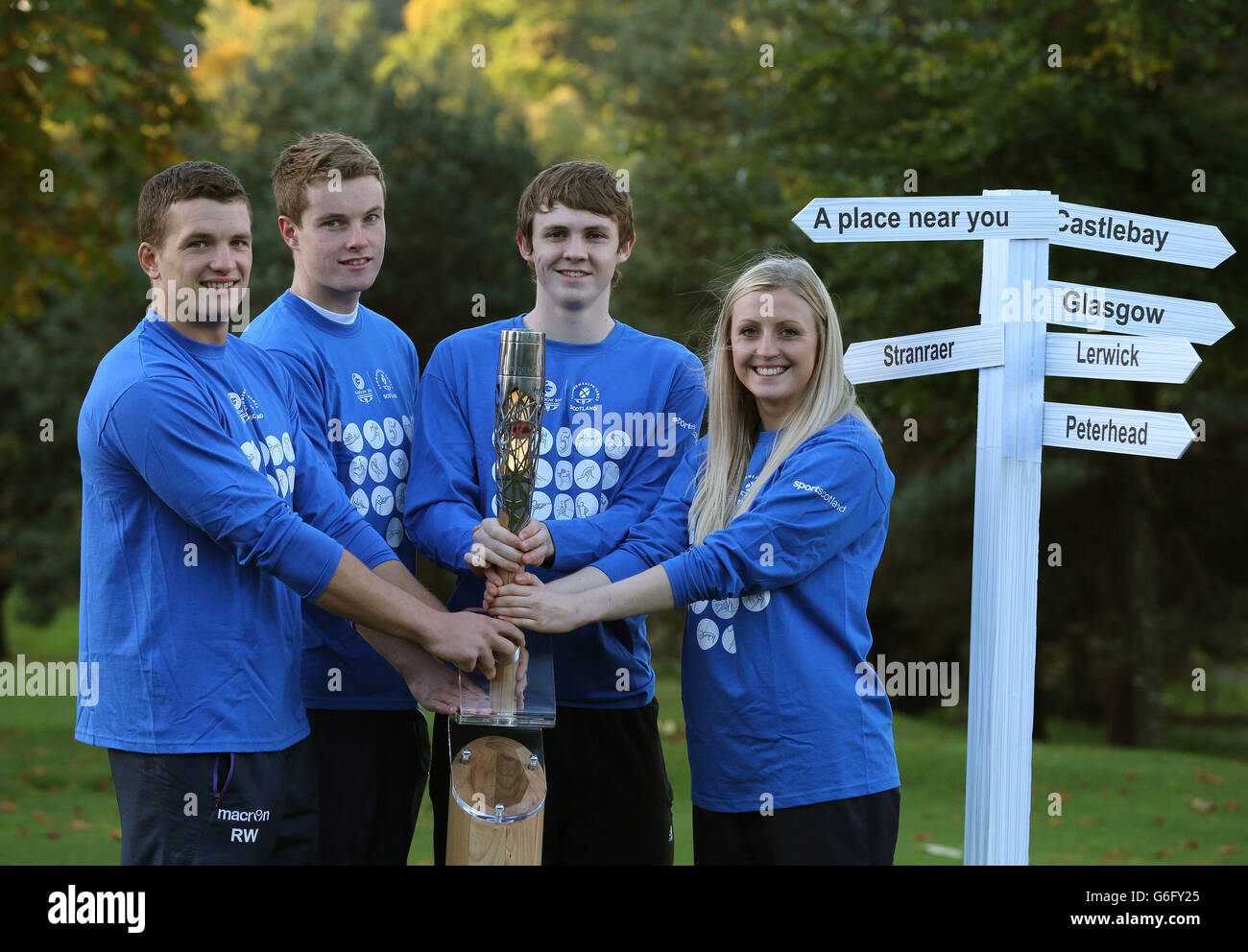 Athletes (left-right) Russell Weir, Marc Austin, Ross Murdoch and Bev ...