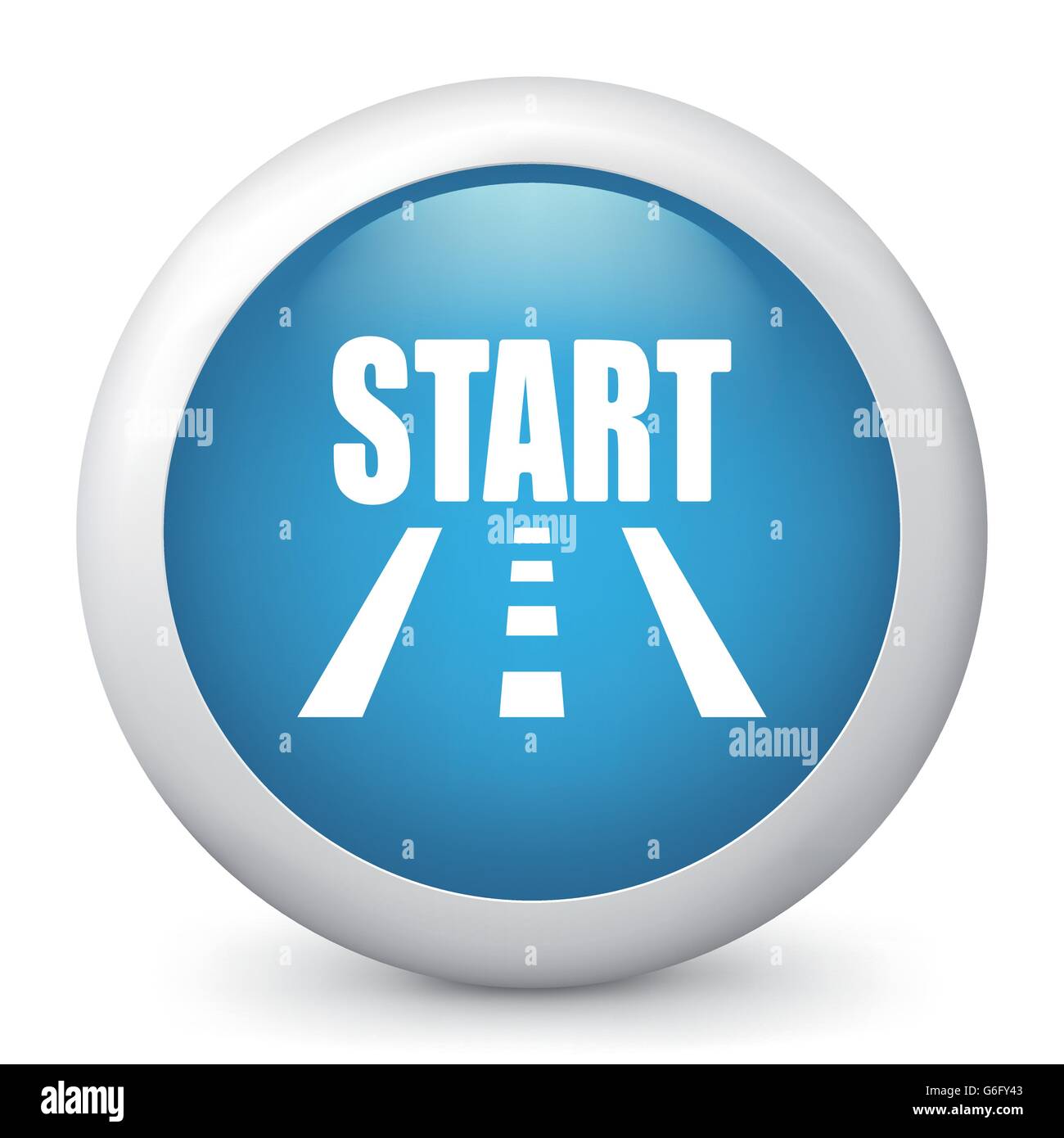 Vector illustration of blue glossy icon Stock Vector Image & Art - Alamy