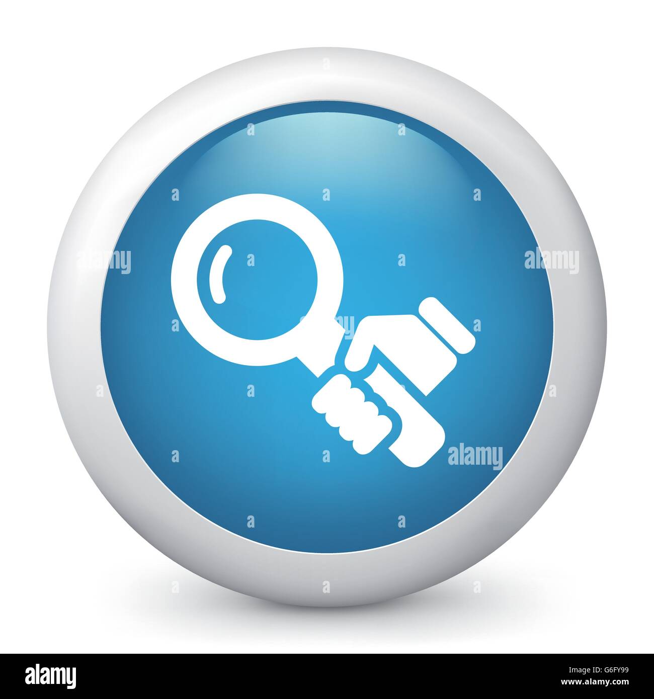 Vector illustration of blue glossy icon Stock Vector Image & Art - Alamy