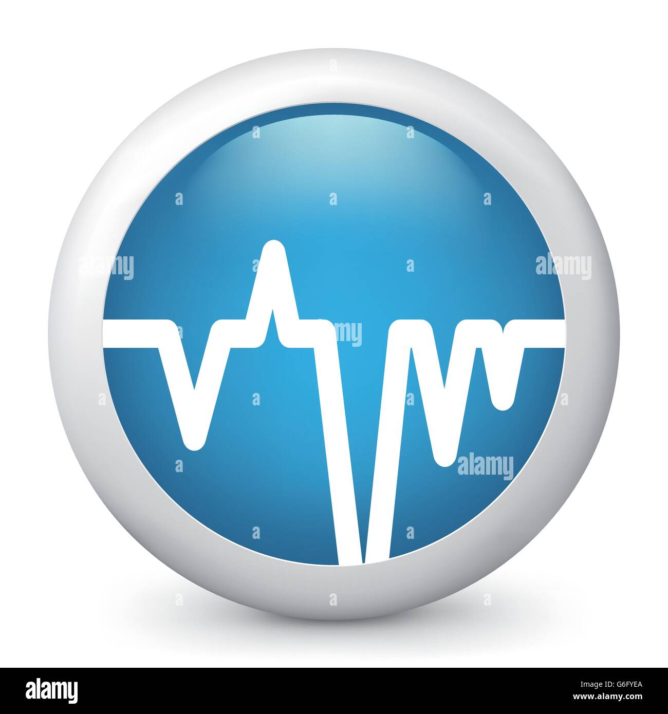 Vector illustration of blue glossy icon Stock Vector Image & Art - Alamy