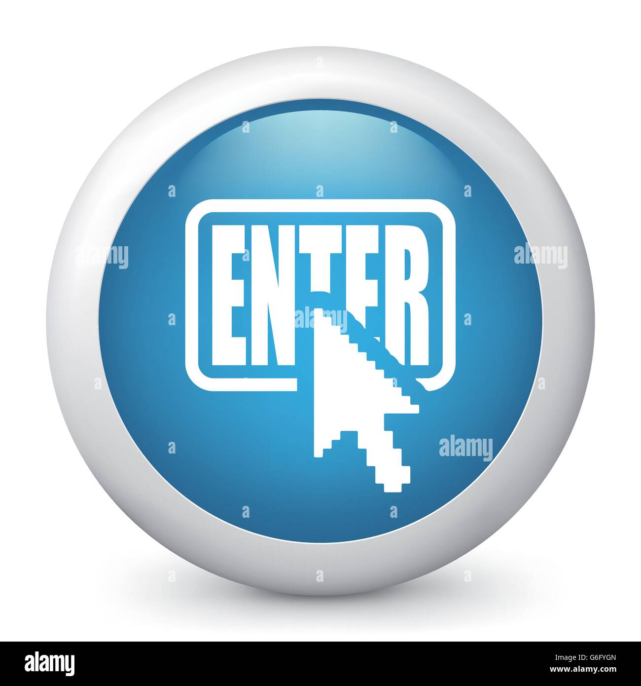 Vector illustration of blue glossy icon Stock Vector Image & Art - Alamy