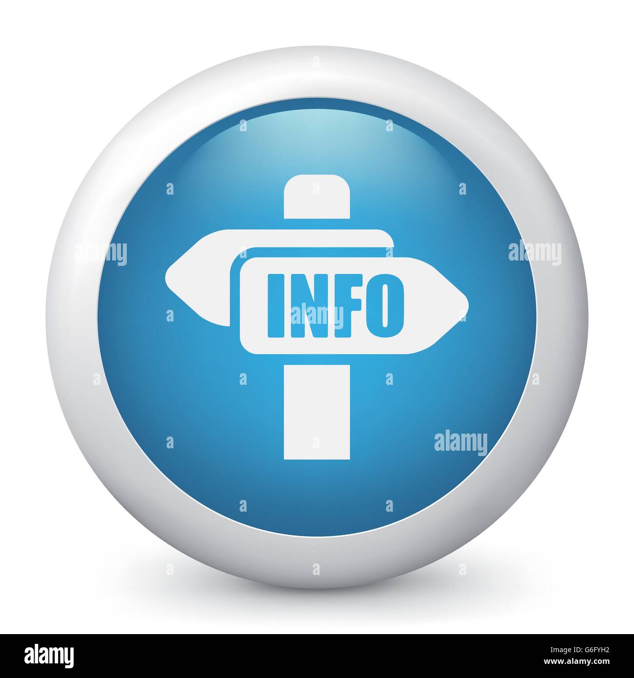 Vector illustration of blue glossy icon Stock Vector Image & Art - Alamy