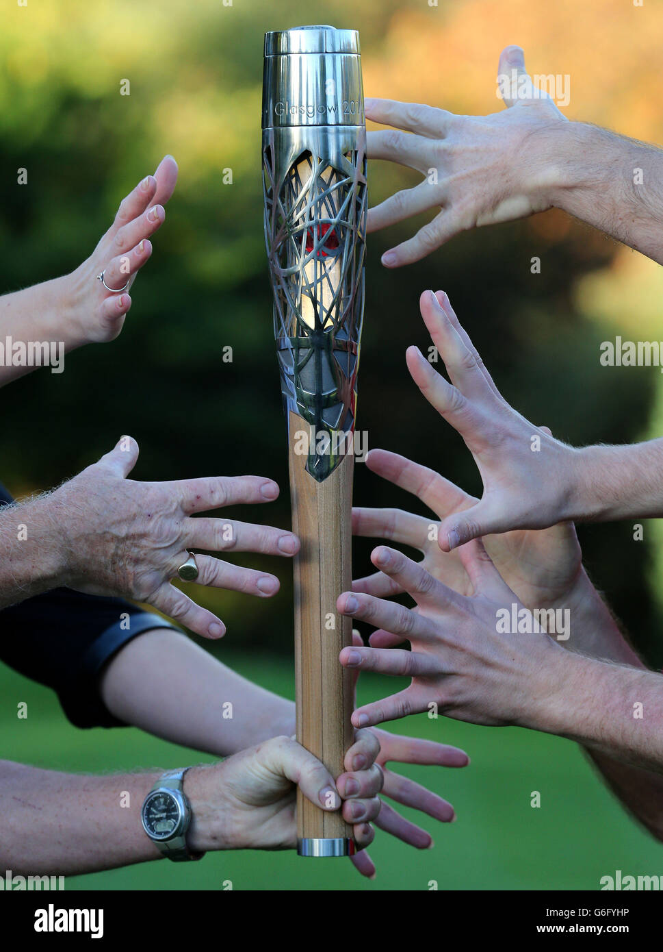 The Commonwealth Baton during a photocall at Airthrey Castle, Stirling ...