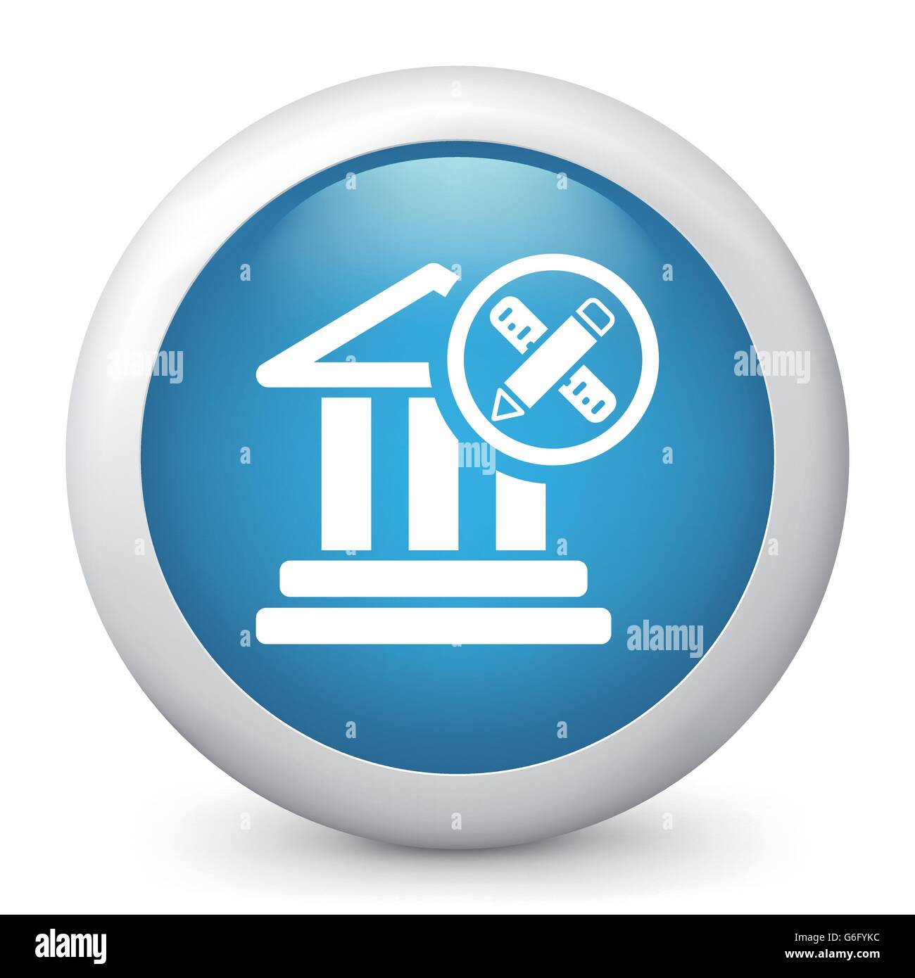 Vector illustration of blue glossy icon Stock Vector Image & Art - Alamy