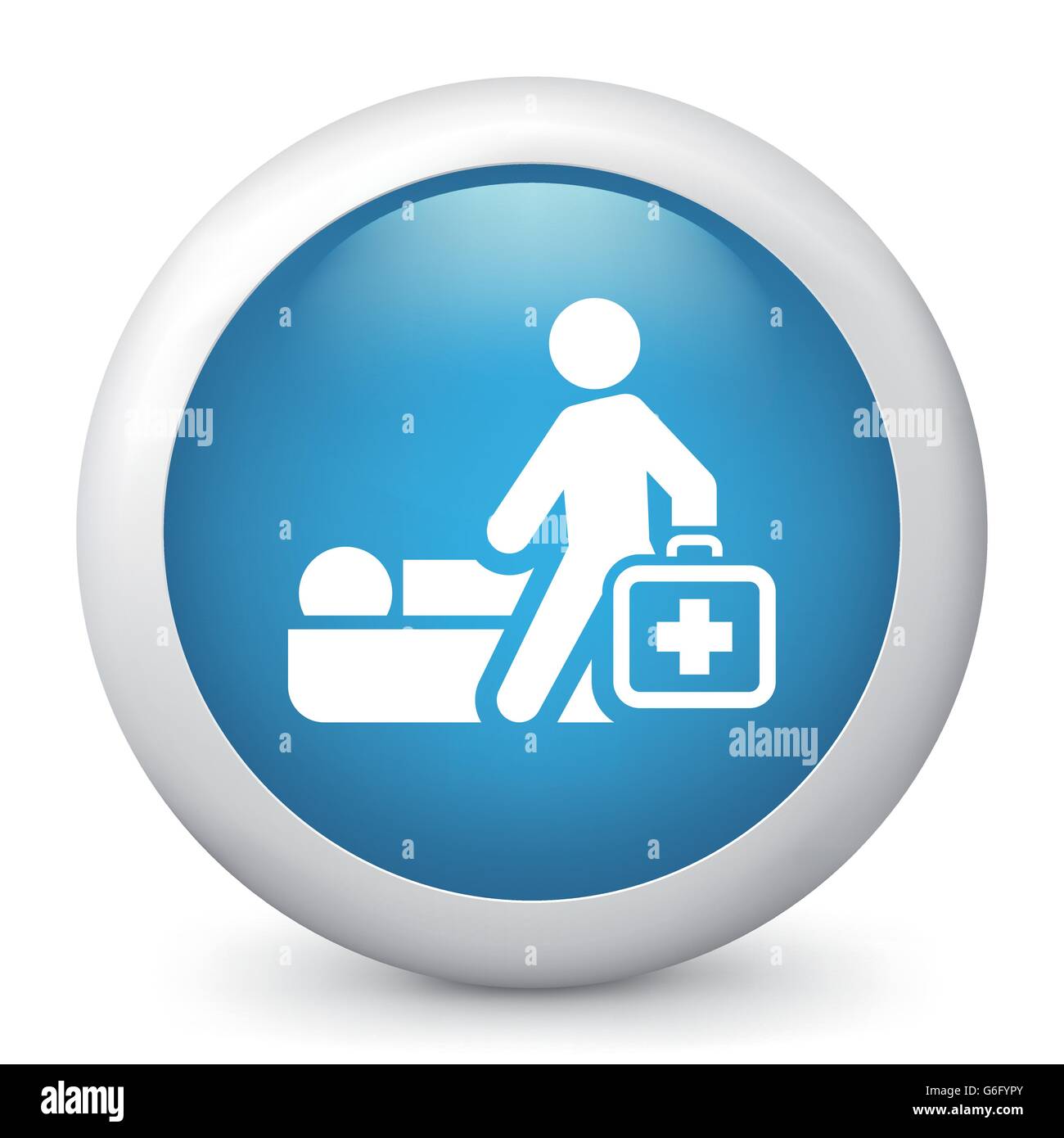 Vector illustration of blue glossy icon Stock Vector Image & Art - Alamy