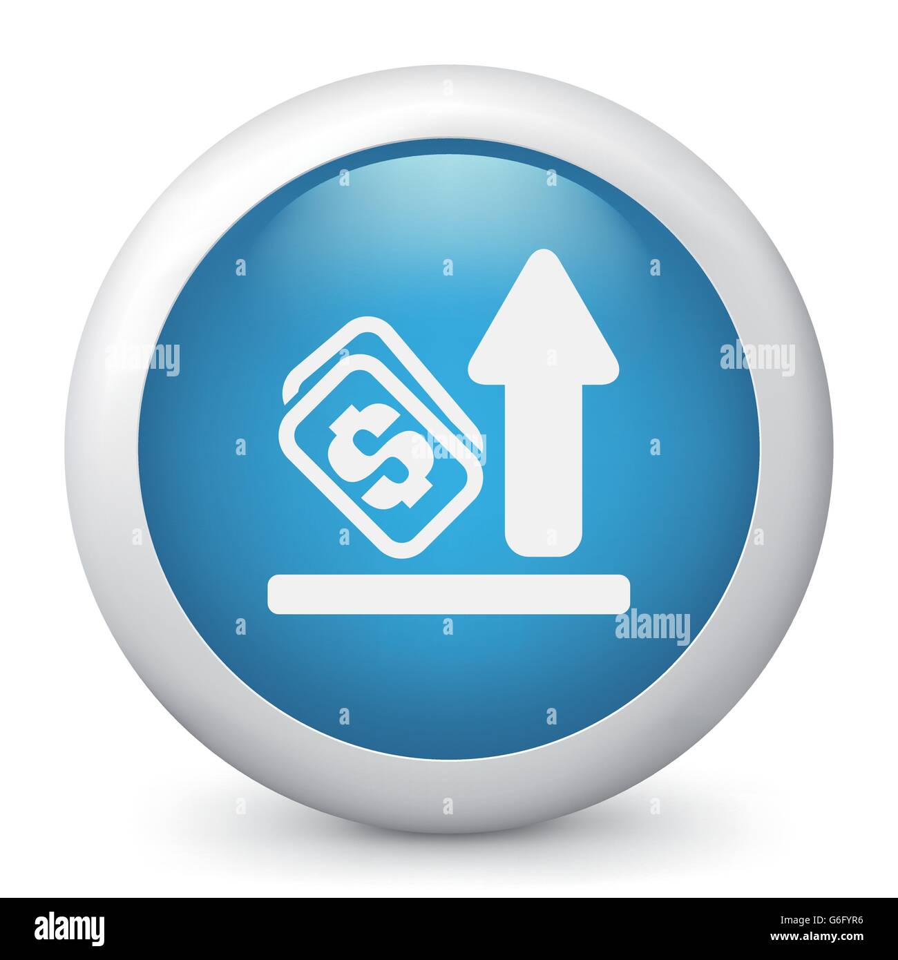 Vector illustration of blue glossy icon Stock Vector Image & Art - Alamy