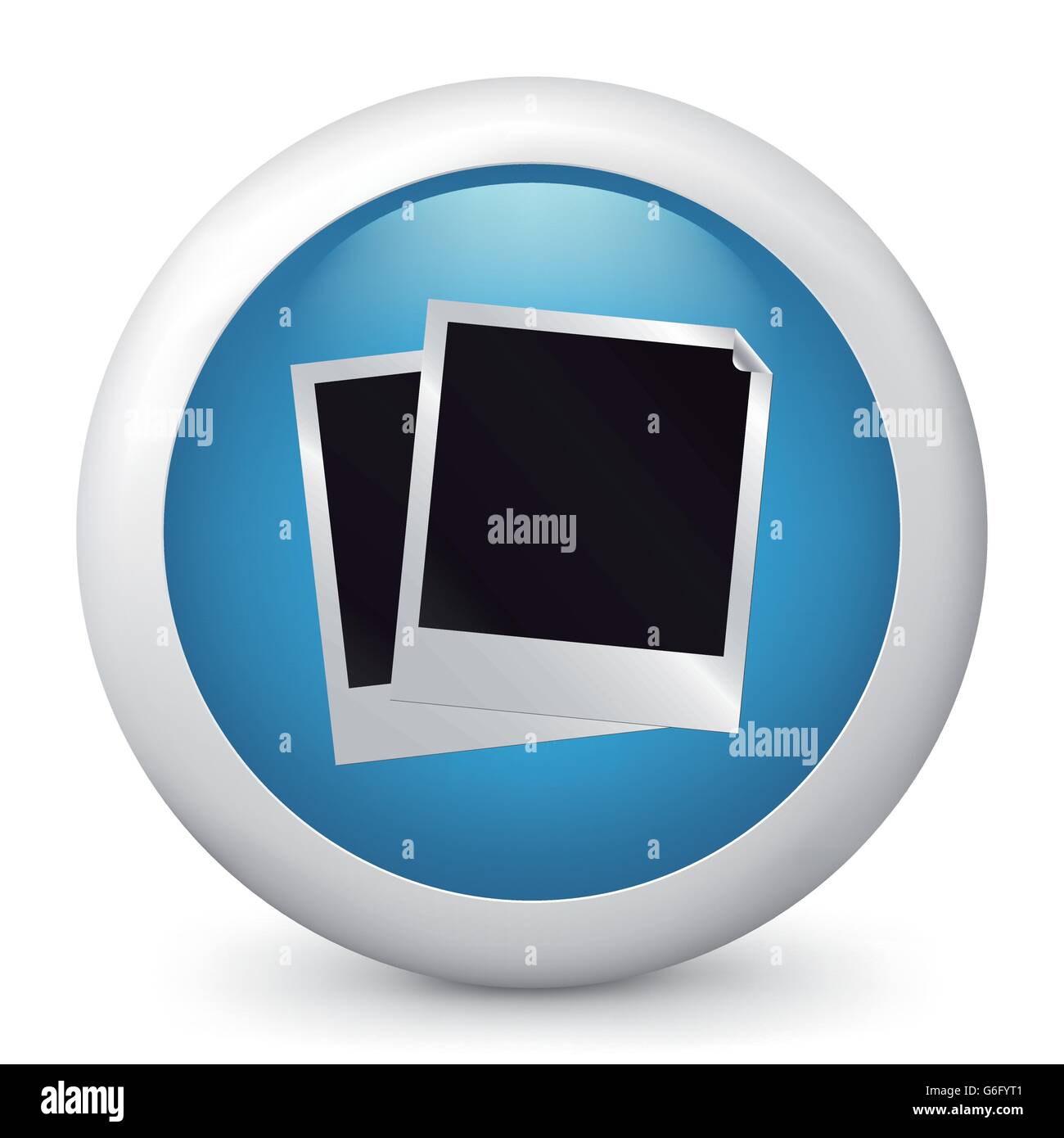 Vector illustration of blue glossy icon Stock Vector Image & Art - Alamy