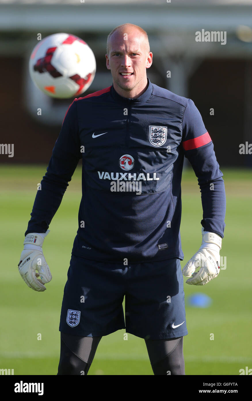 England goalkeeper john ruddy training session london colney hi-res ...