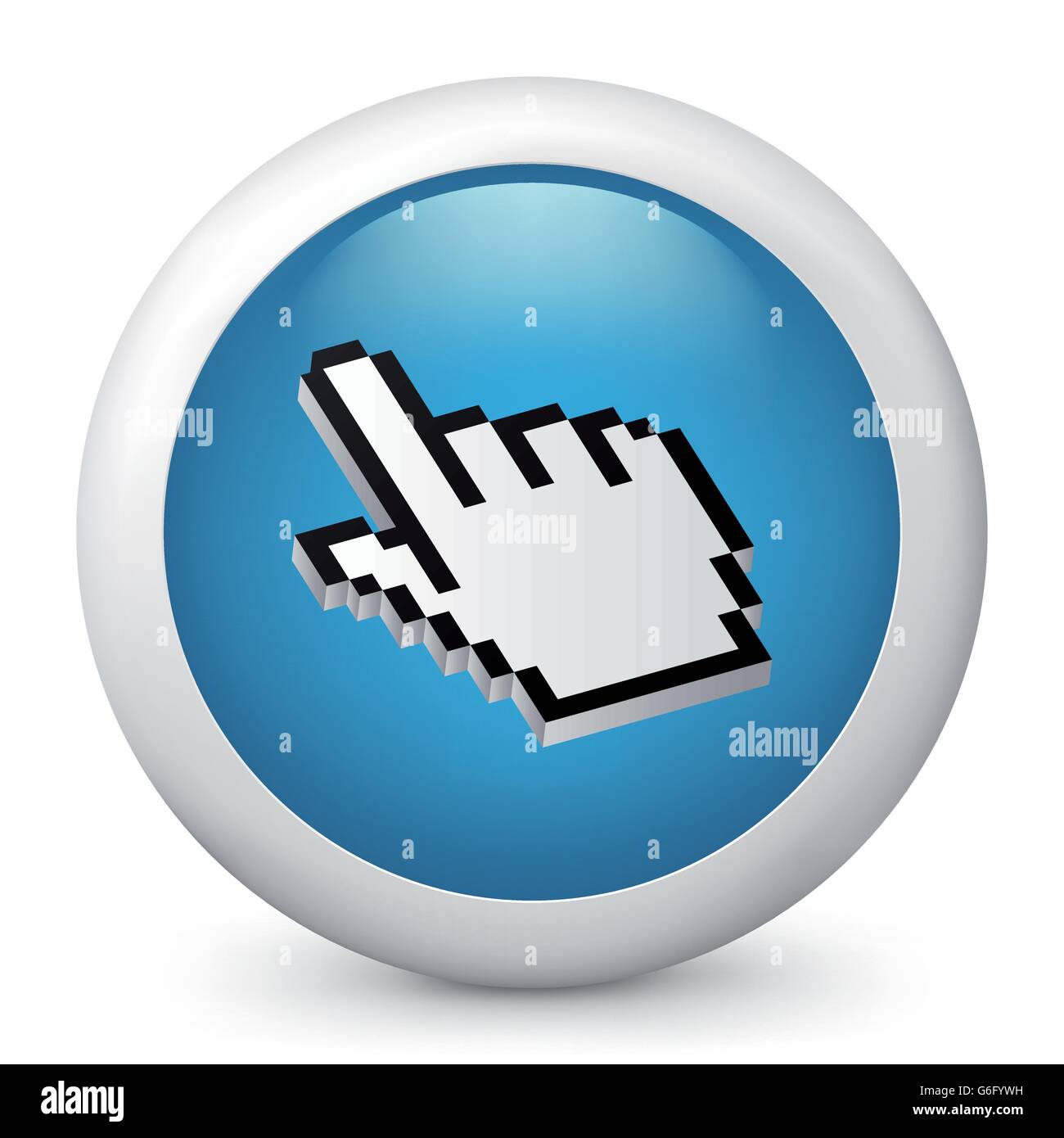 Vector illustration of blue glossy icon Stock Vector Image & Art - Alamy