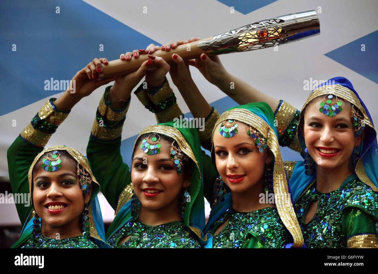 Glasgow 2014 Commonwealth Games Baton Leaves Scotland - Glasgow Airport ...