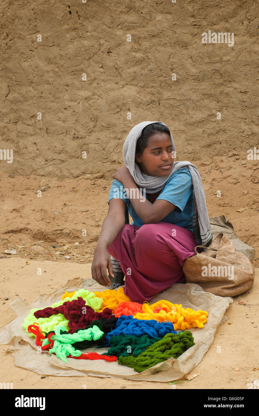 Thread vendor. Market day at Freweyni also known as Sinkata. Tigray ...
