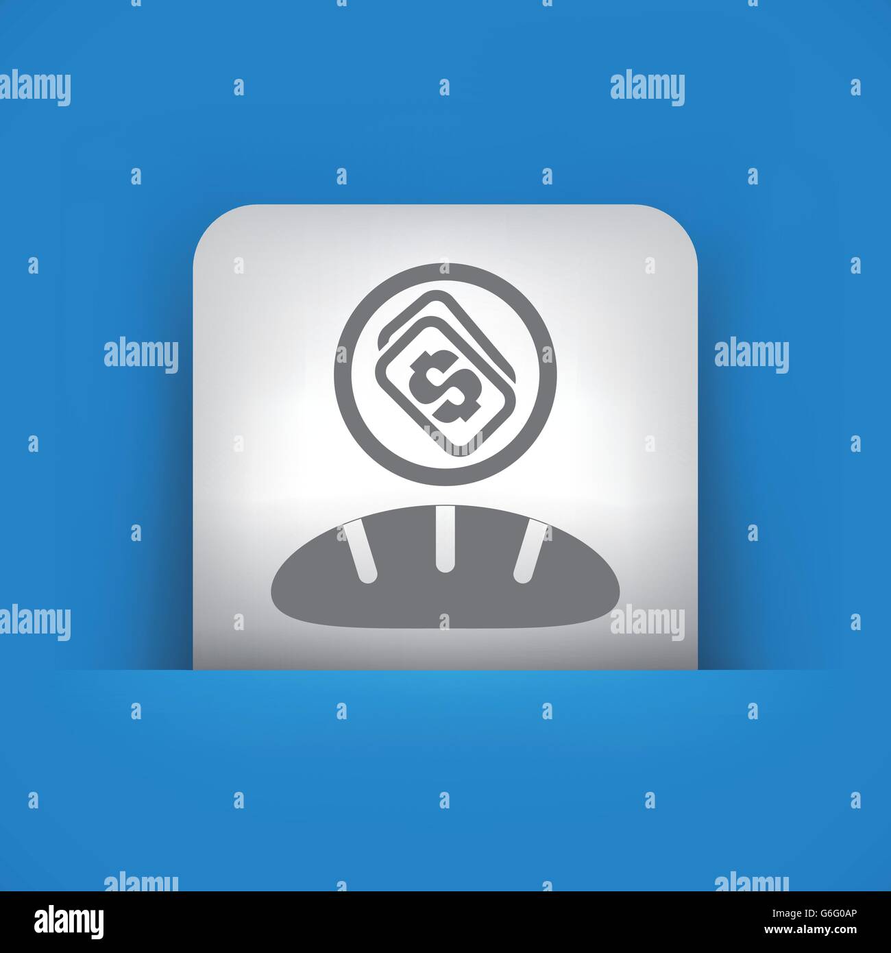 Vector illustration of single blue and gray isolated icon Stock Vector ...
