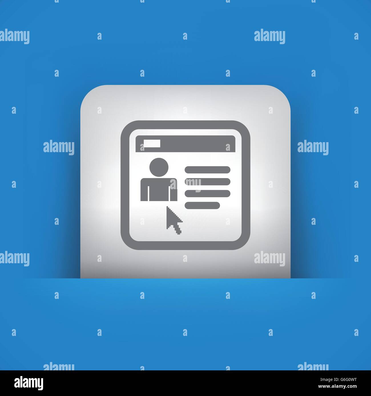 Blue identification badge icon isolated hi-res stock photography and ...