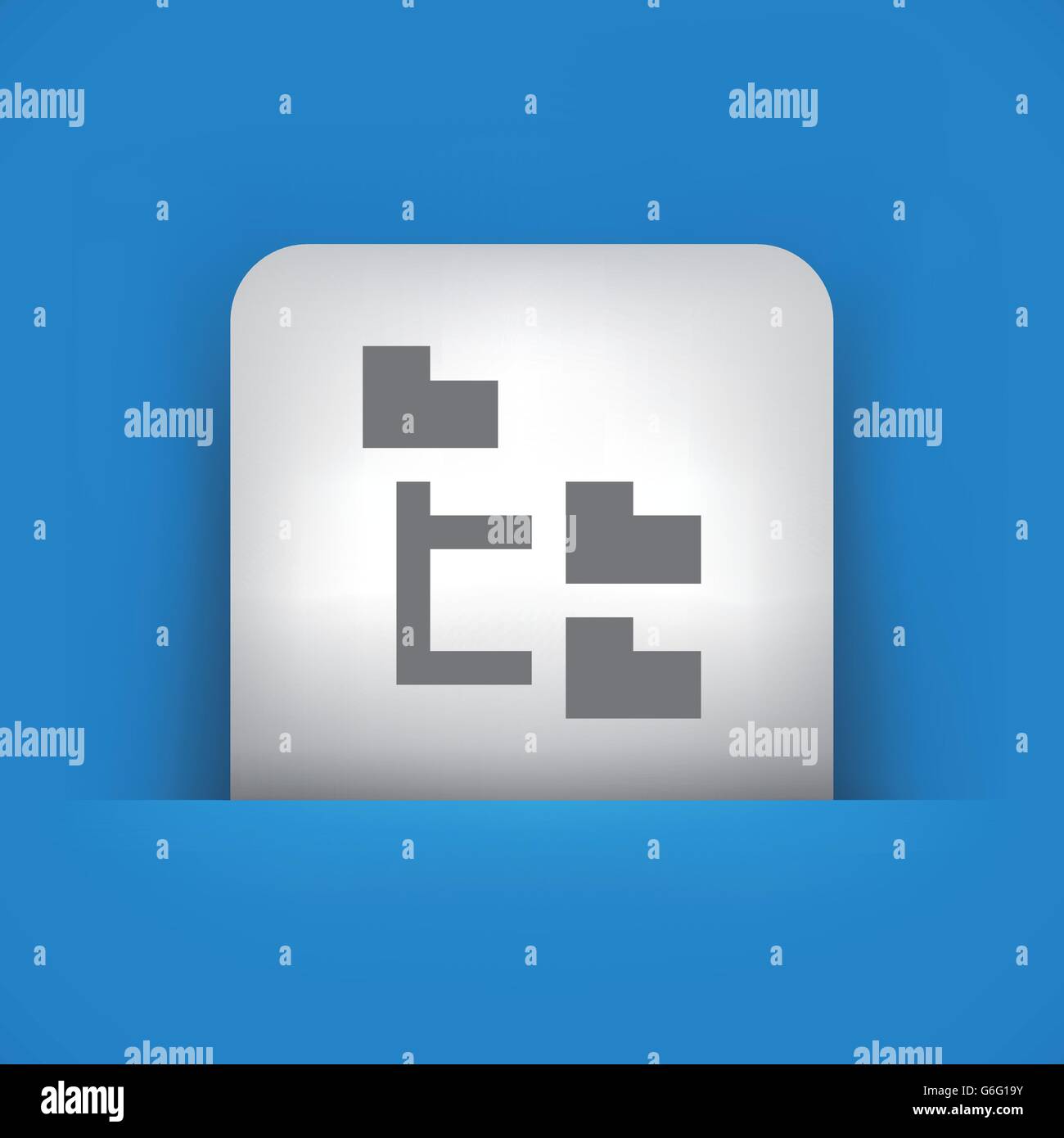 Vector illustration of single blue and gray isolated icon Stock Vector ...