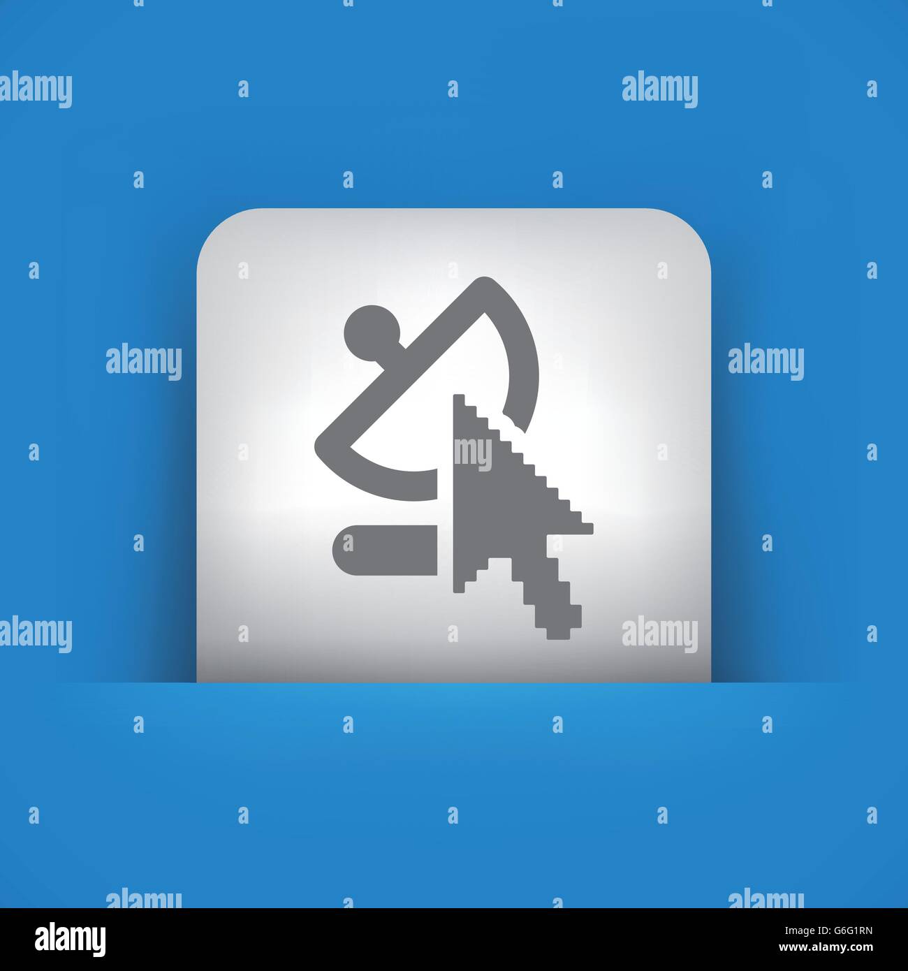 Vector illustration of single blue and gray isolated icon Stock Vector ...