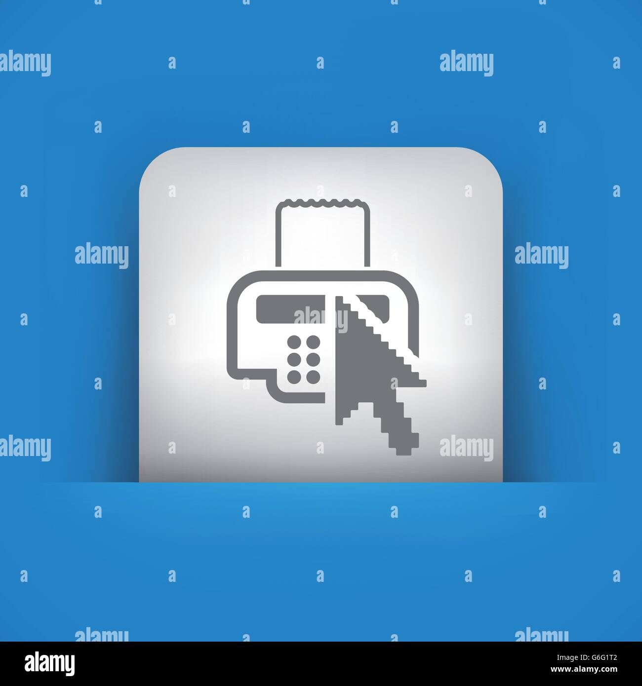 Vector illustration of single blue and gray isolated icon Stock Vector ...