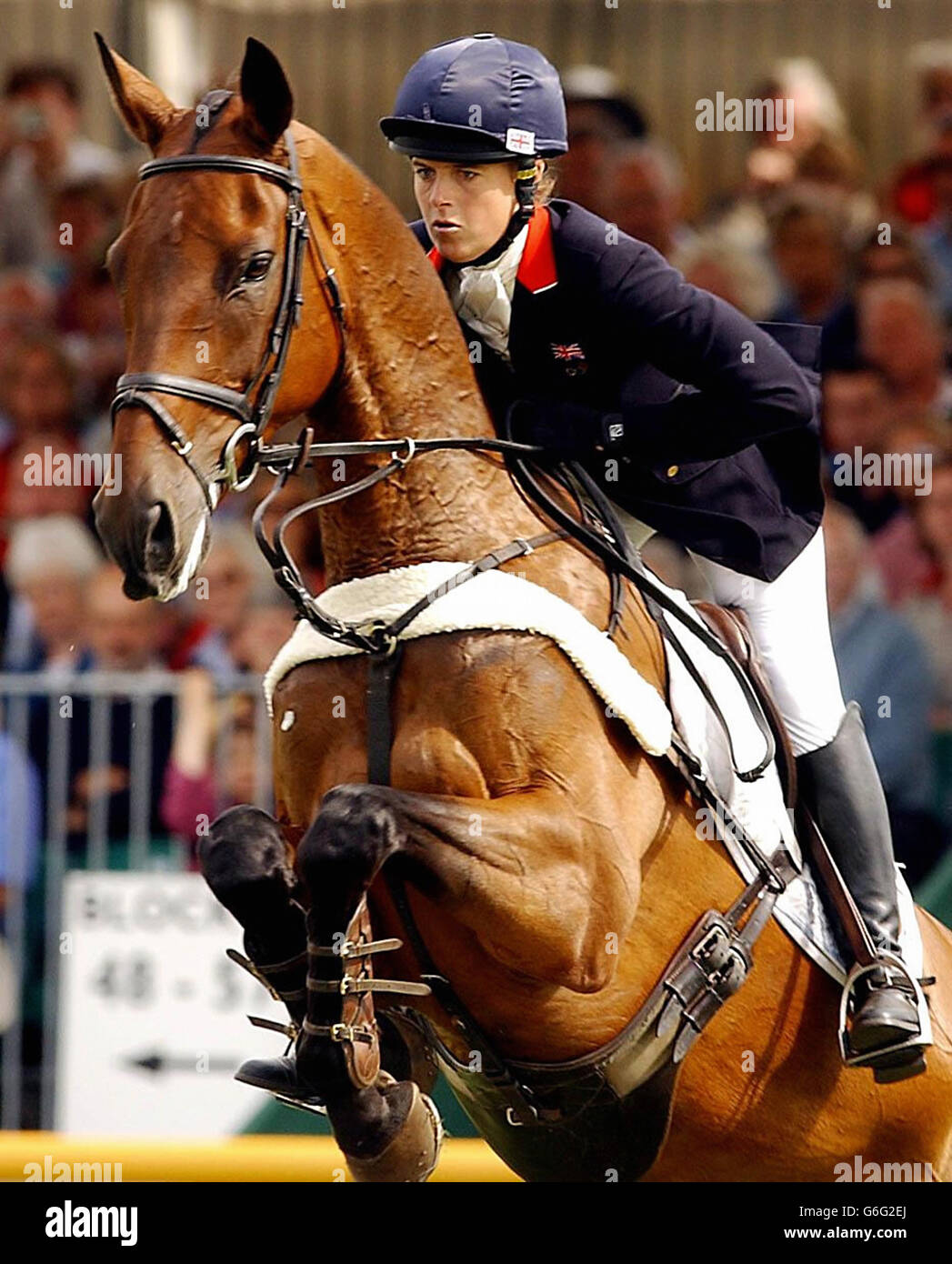 Showjumping action pippa funnell ahzaraphillips hi-res stock ...