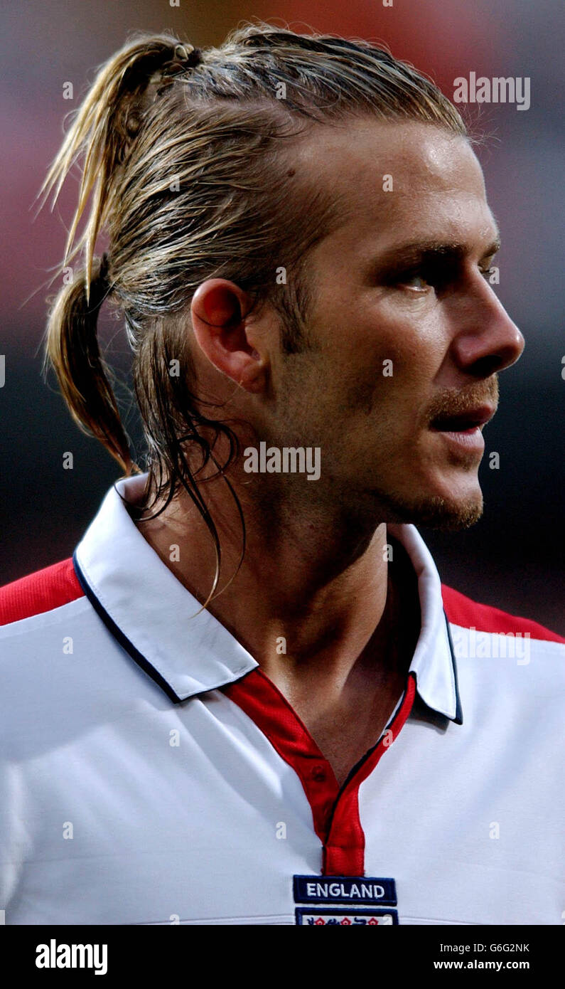 David Beckham Long Hair Ponytail
