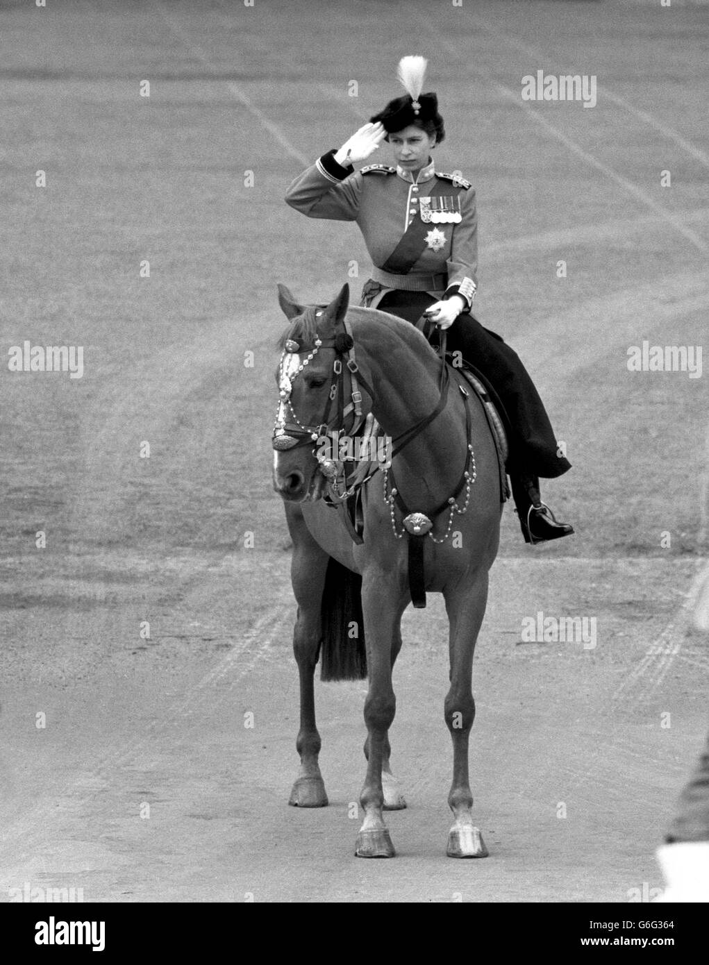 Princess royal trooping colour Black and White Stock Photos & Images ...