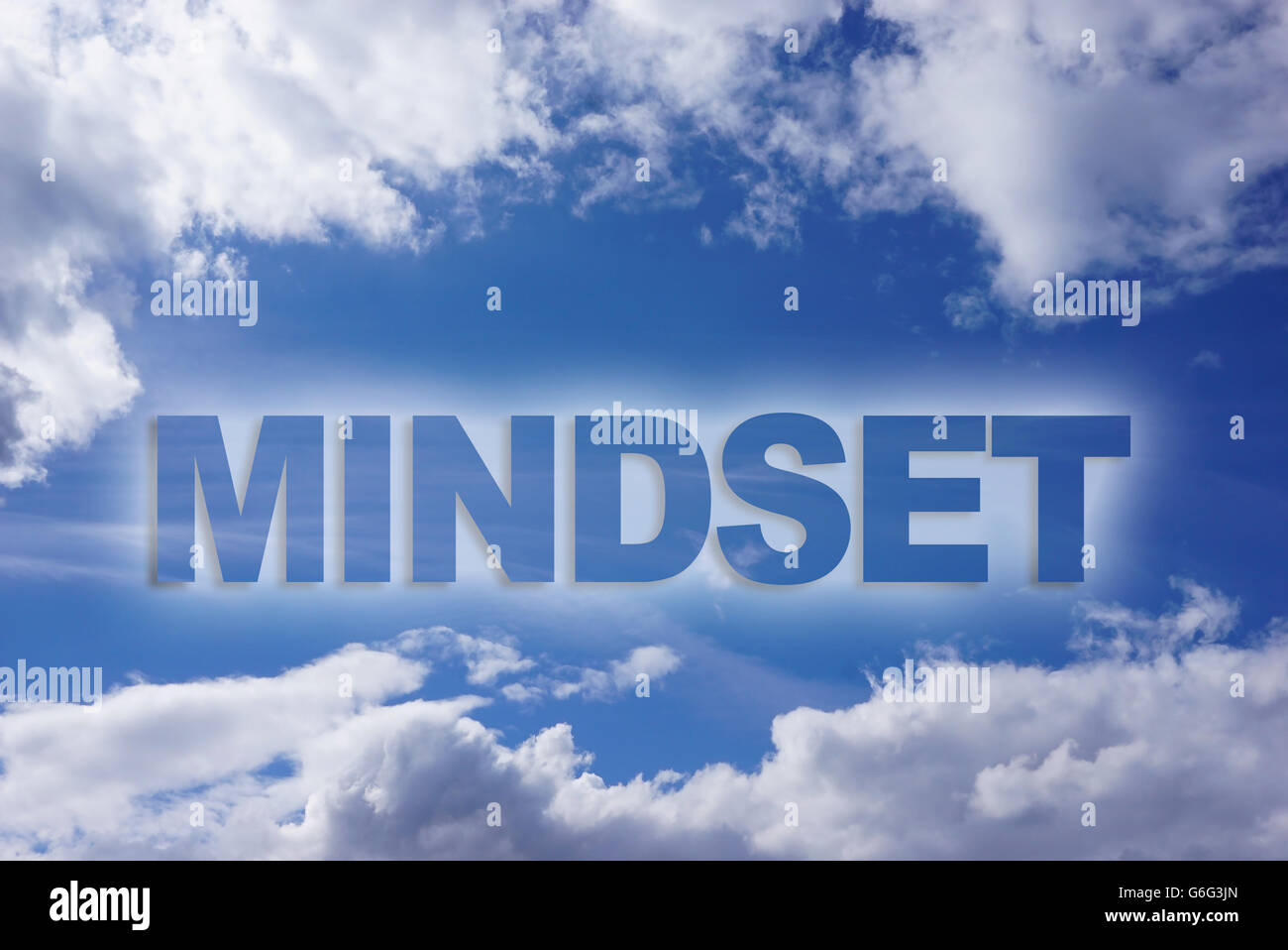 Mindset word on blue sky Stock Photo - Alamy
