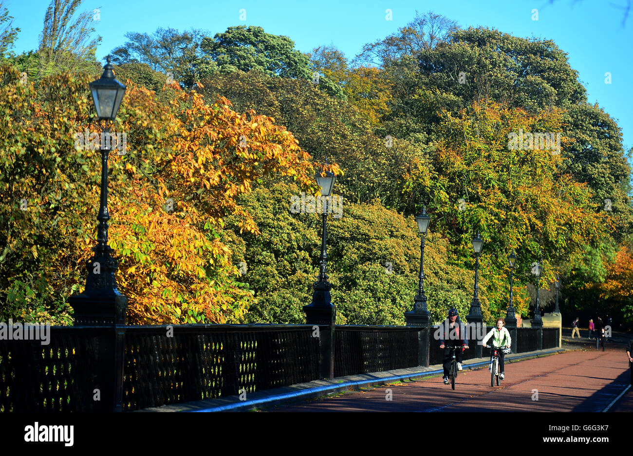 Autumn colours at jesmond dene hi-res stock photography and images - Alamy