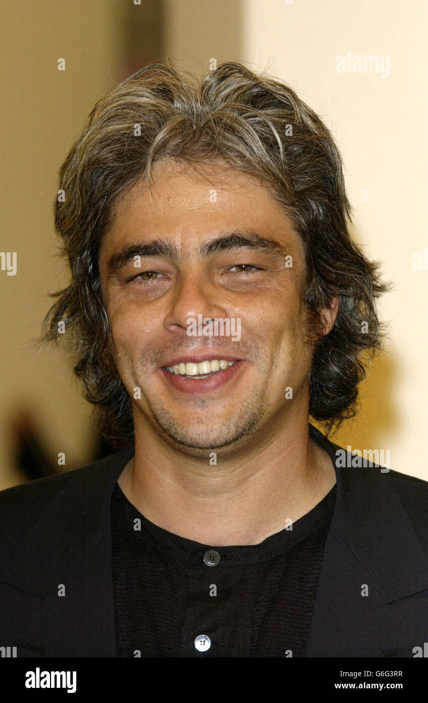 Mexican actor Benicio Del Toro during the Venice Film Festival Stock ...