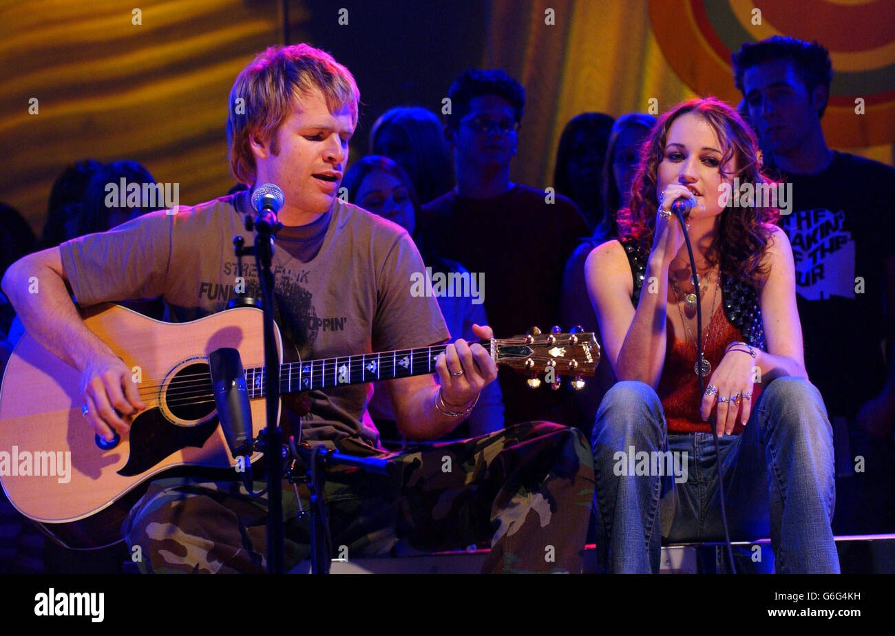 MTV TRL Studt. Singer Amy Studt during her appearance on MTV's TRL UK ...