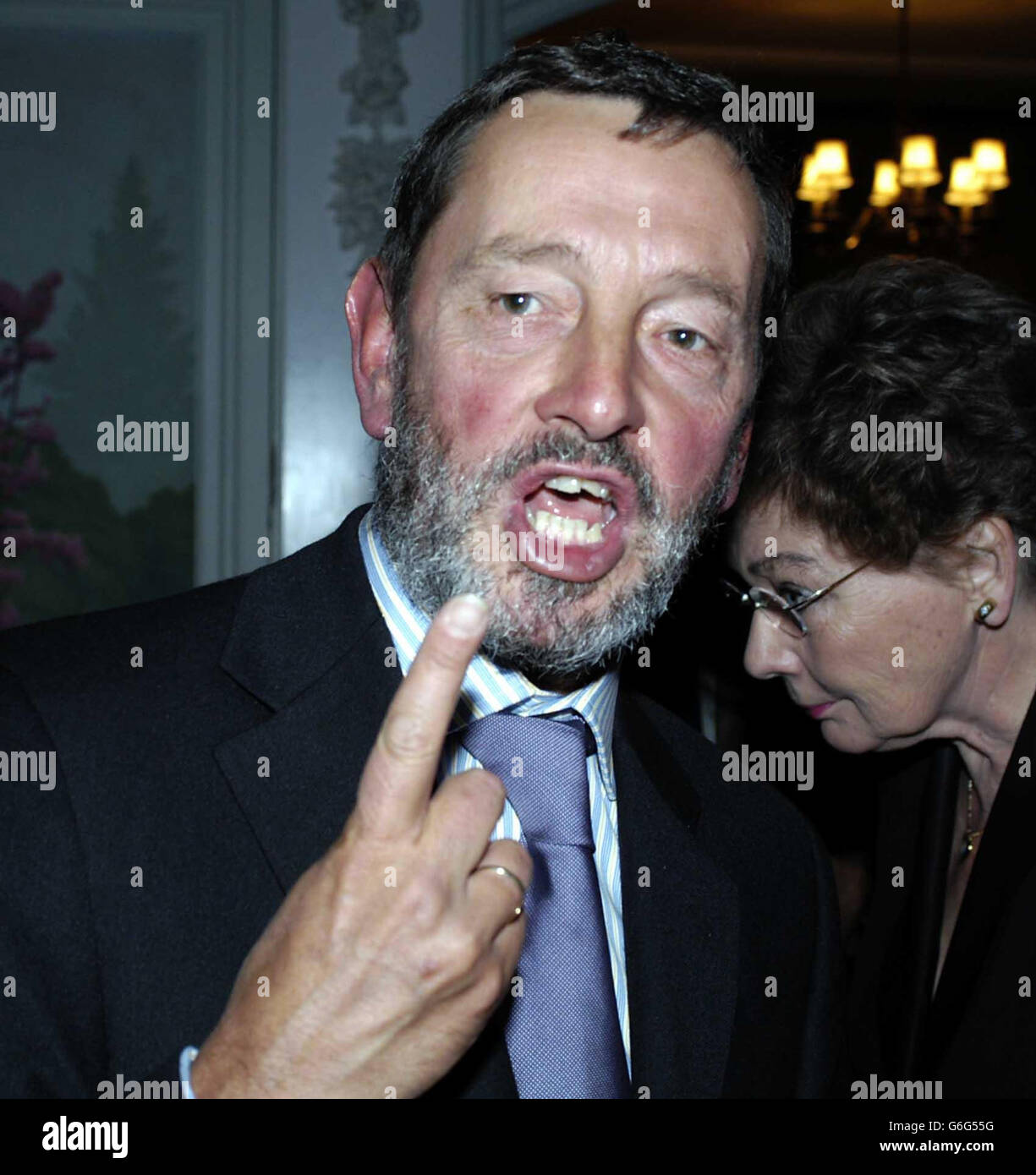 Home Secretary David Blunkett at a party to mark The Spectator magazine ...