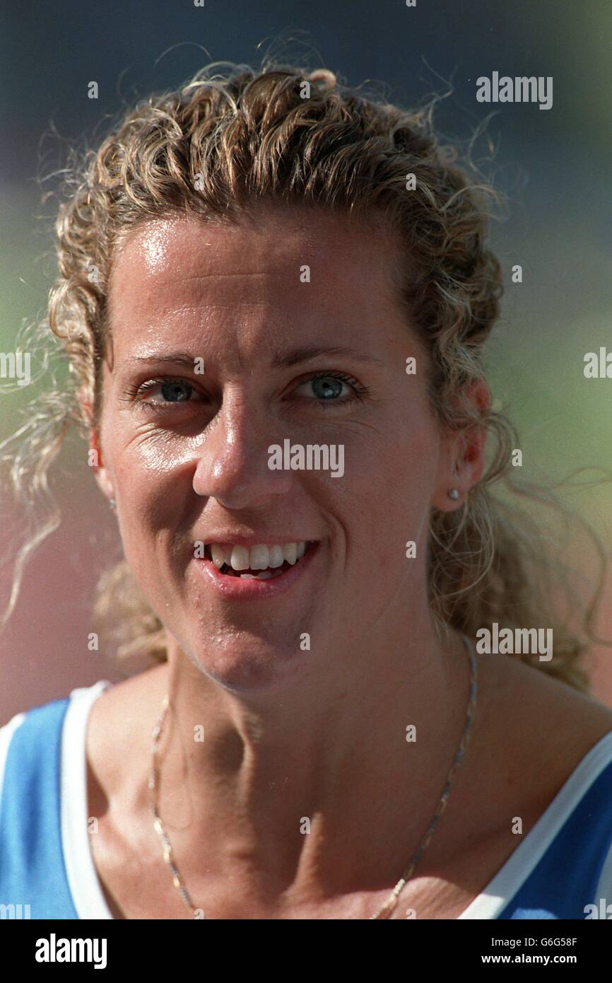 Athletics, British Olympic Trials, Birmingham. Sally Gunnell Stock ...