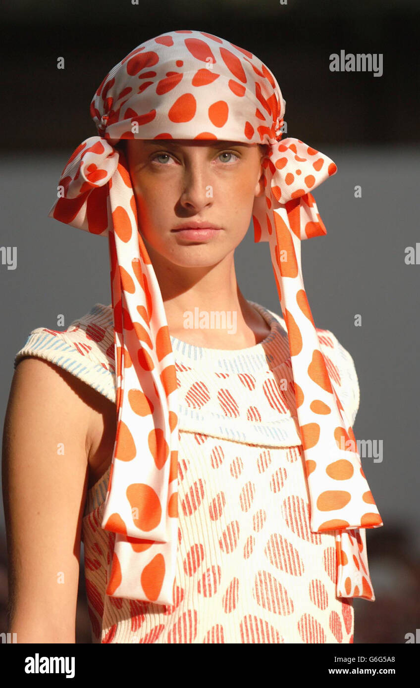 A model wears creation eley kishimoto spring summer collection 2004 hi ...