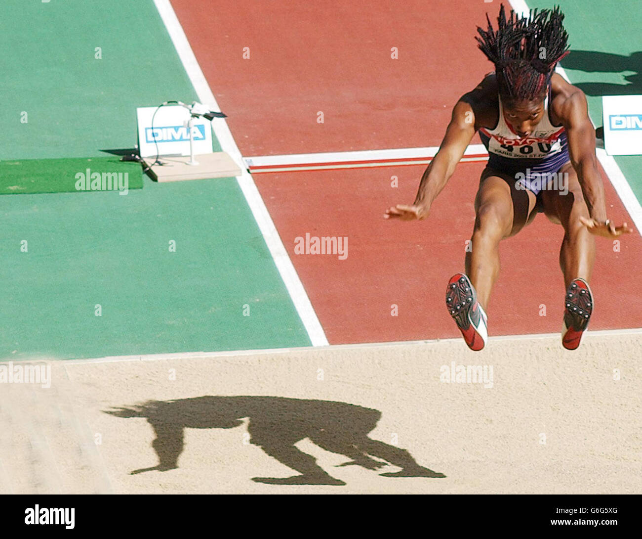 Denise Lewis In The Womens Long Jump High Resolution Stock Photography ...