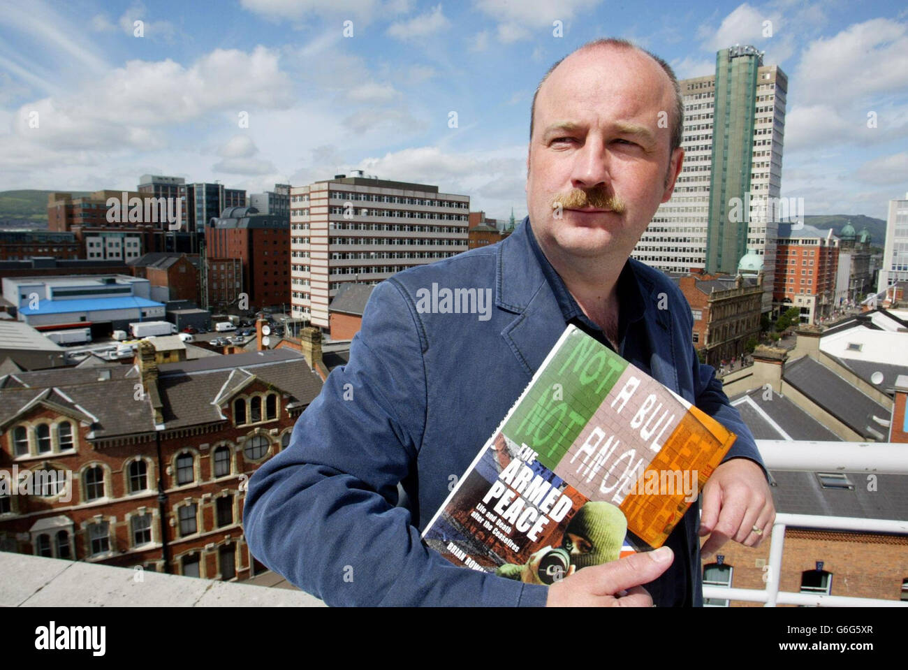 Brian rowan promotes the armed peace hi-res stock photography and ...