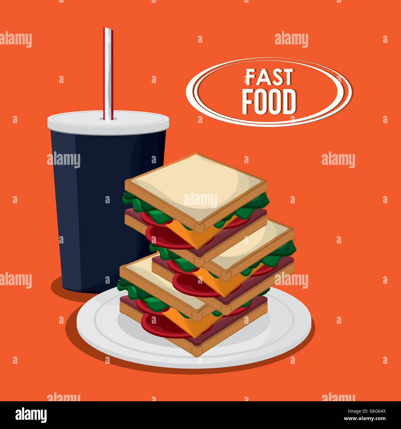 Coke icon fast food design hi-res stock photography and images - Alamy