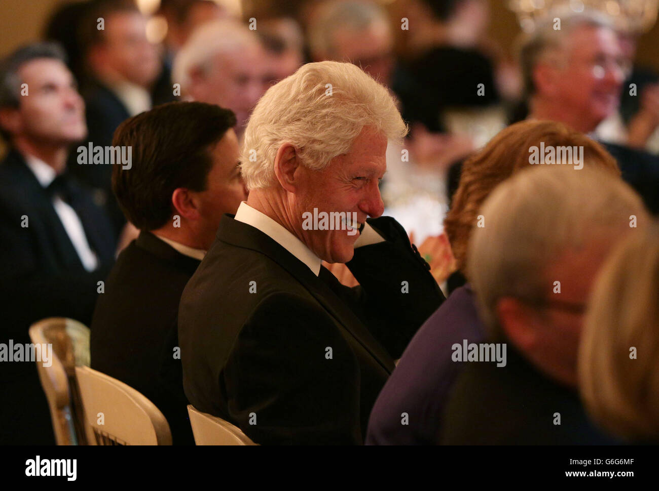 Former US President Bill Clinton, during an award ceremony to present ...